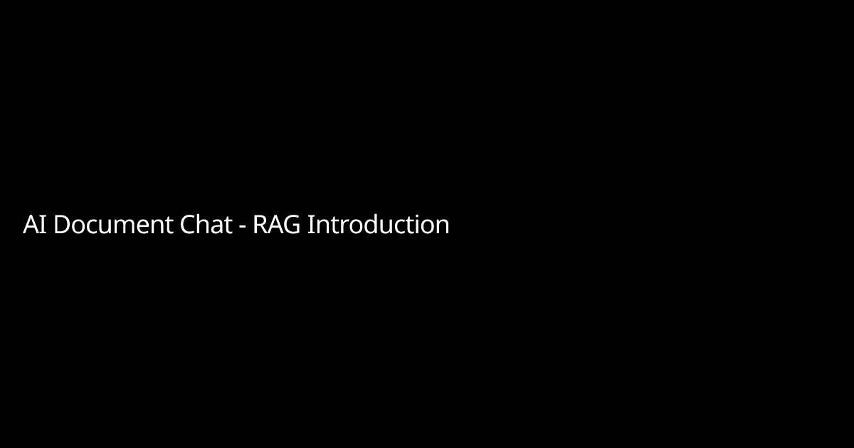 AI Document Chat - RAG Introduction | brian.kitchen